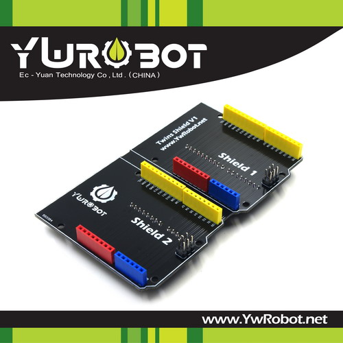 (SKU:ARD040108)Twins Shield双子星扩展板UNO R3扩展板 - YwRobot Studio Wiki