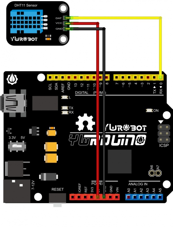 (SKU:SEN030000)DHT11数字温湿度传感器 DHT11 Digital temperature and humidity sensor - YwRobot Studio Wiki
