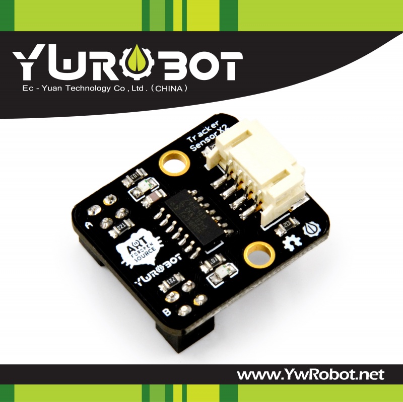 (SKU:SEN070101)MR智能小车专2路循迹传感器 Arduino智能寻迹小车模块 - YwRobot Studio Wiki