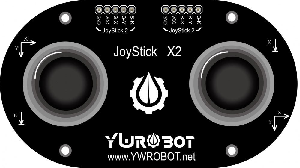 (SKU:ELB040649)PS2游戏摇杆 双路摇杆模块 JoyStick - YwRobot Studio Wiki
