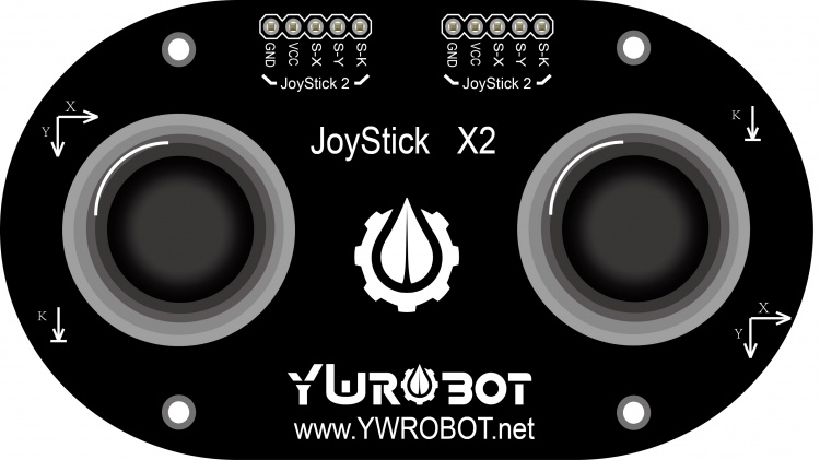 (SKU:ELB040649)PS2游戏摇杆 双路摇杆模块 JoyStick - YwRobot Studio Wiki