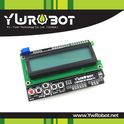 (SKU:ARD040600)LCD1602 Shield 液晶显示扩展板IIC I2C模块 - YwRobot Studio Wiki