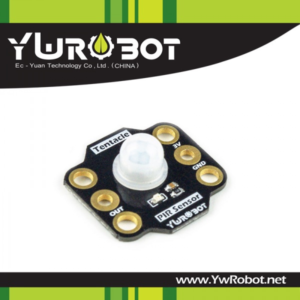 (SKU:BRD0800050) Tentacle 人体红外传感器电子积木模块适用于Micro:bit - YwRobot Studio Wiki